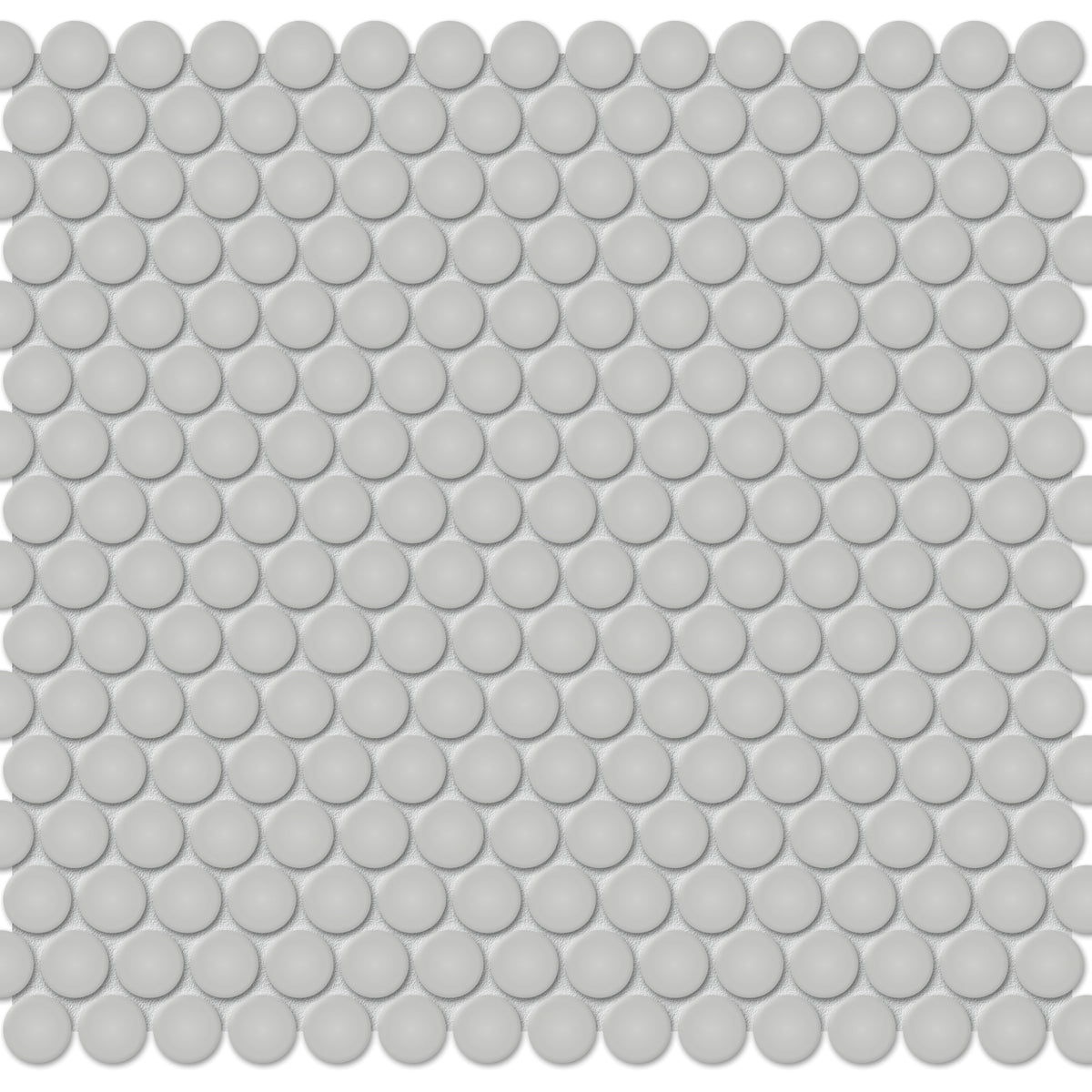 Essential 0.75x0.75 Halo Grey Matte Round Mosaic – Stone Products Unlimited
