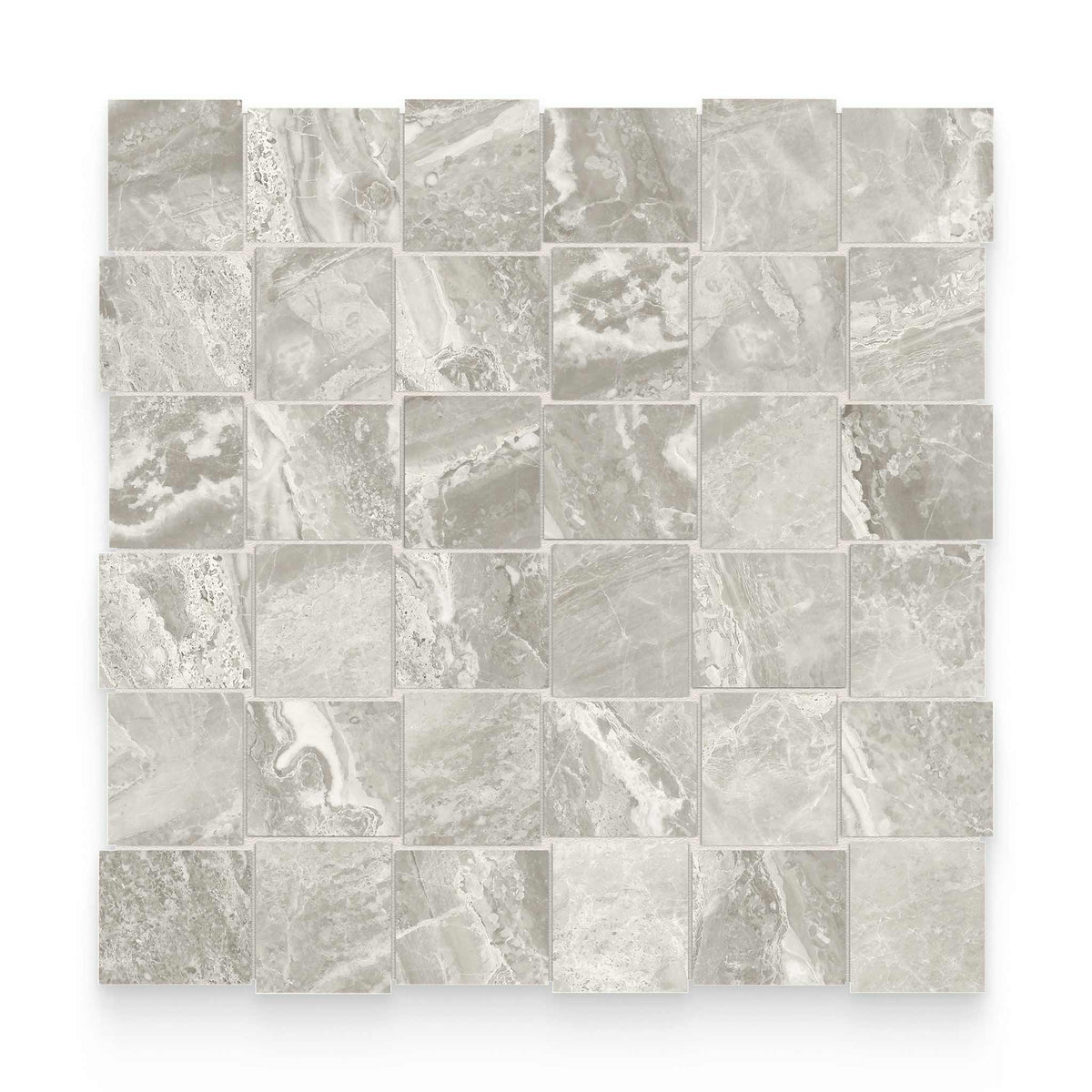 Cosmopolitan 2x2 Stella Argento Matte Basketweave Mosaic – Stone ...