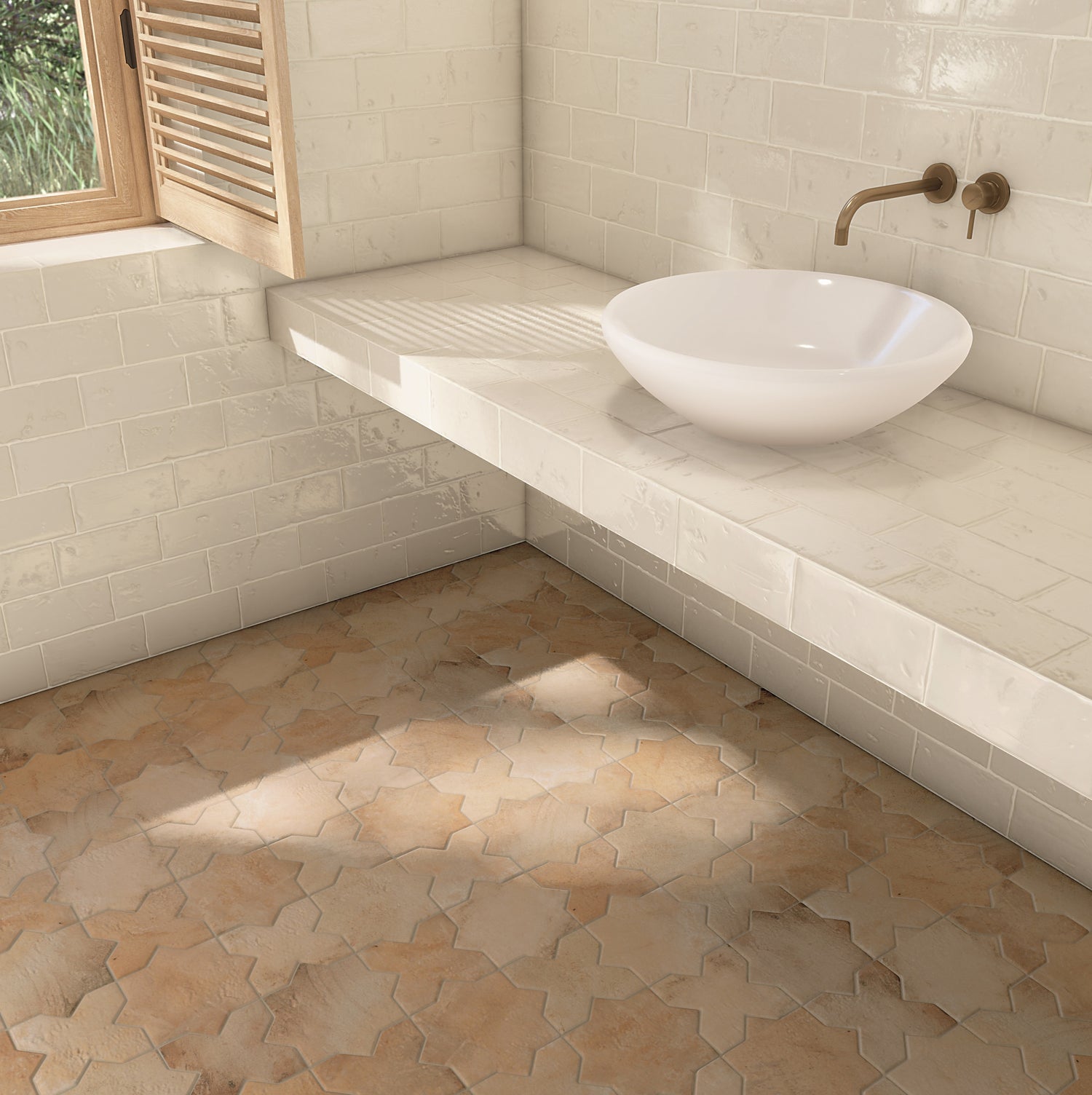 Star and Cross 6x6 Cotto Matte Star Tile – Stone Products Unlimited