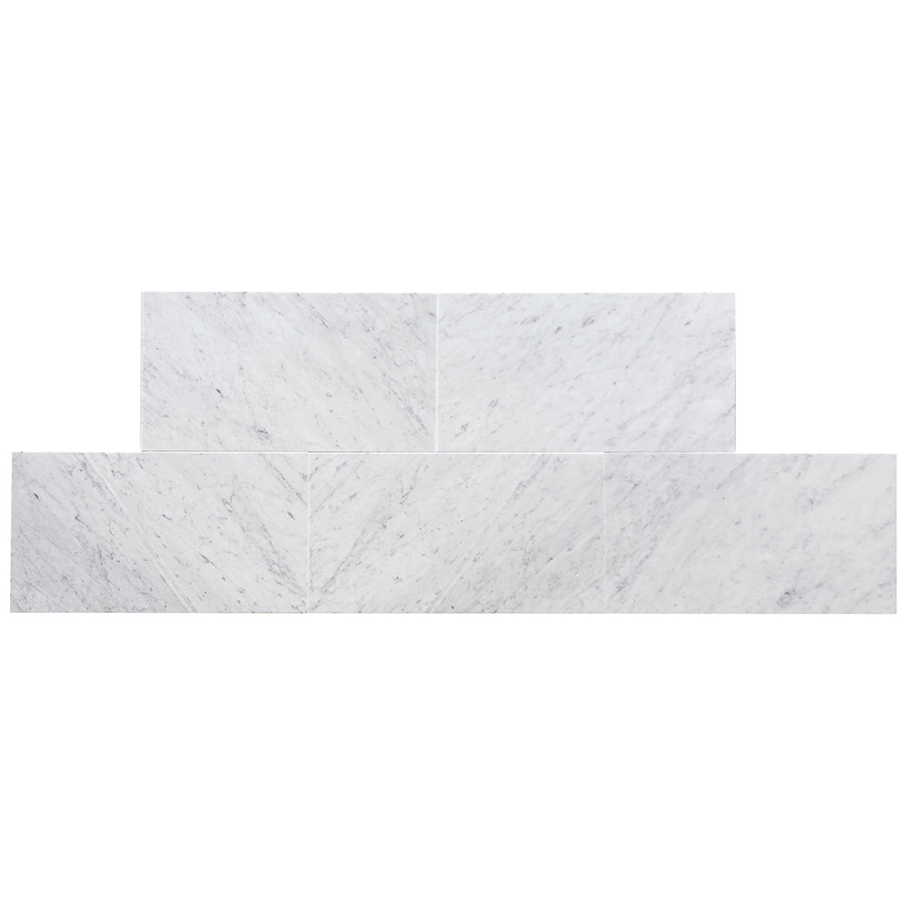 18x36 Carrara White Polished Rectangle Tile – Stone Products Unlimited
