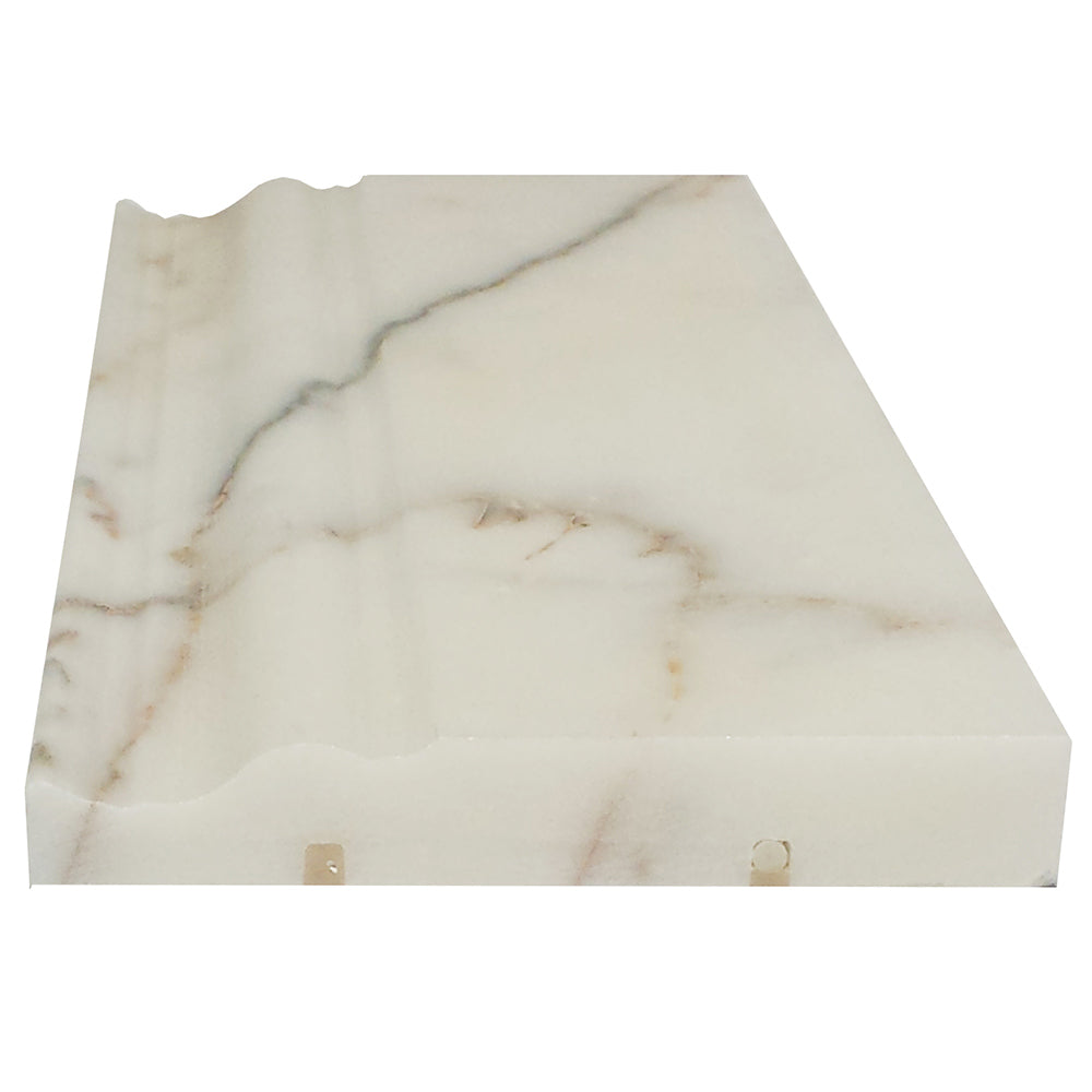 4.75x12 Calacatta Gold Honed Baseboard Trim – Stone Products Unlimited